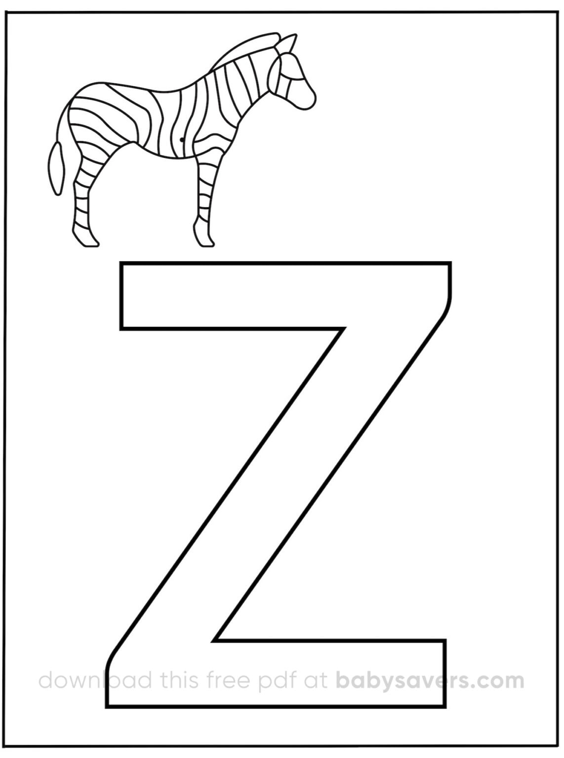 Alphabet Coloring Pages - 26 Free Printables for Learning Letters