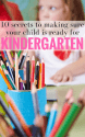 10 Ways to Help Get Your Child Ready for Kindergarten